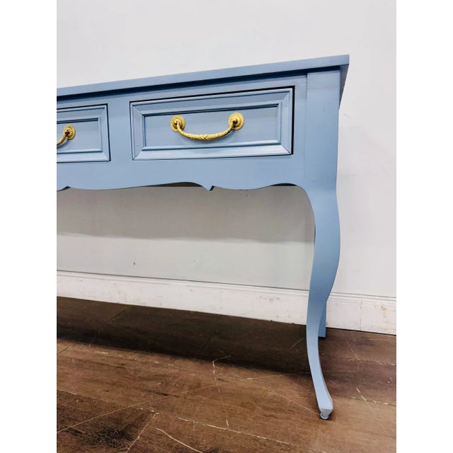 1950s Blue Console Table | Chairish