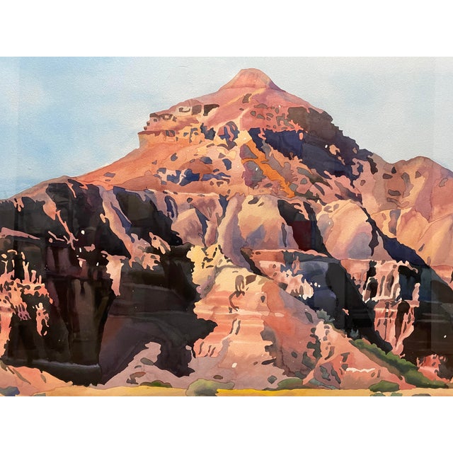 1990s Richard Siegel Landscape Watercolor Painting of Palo Duro Canyon ...