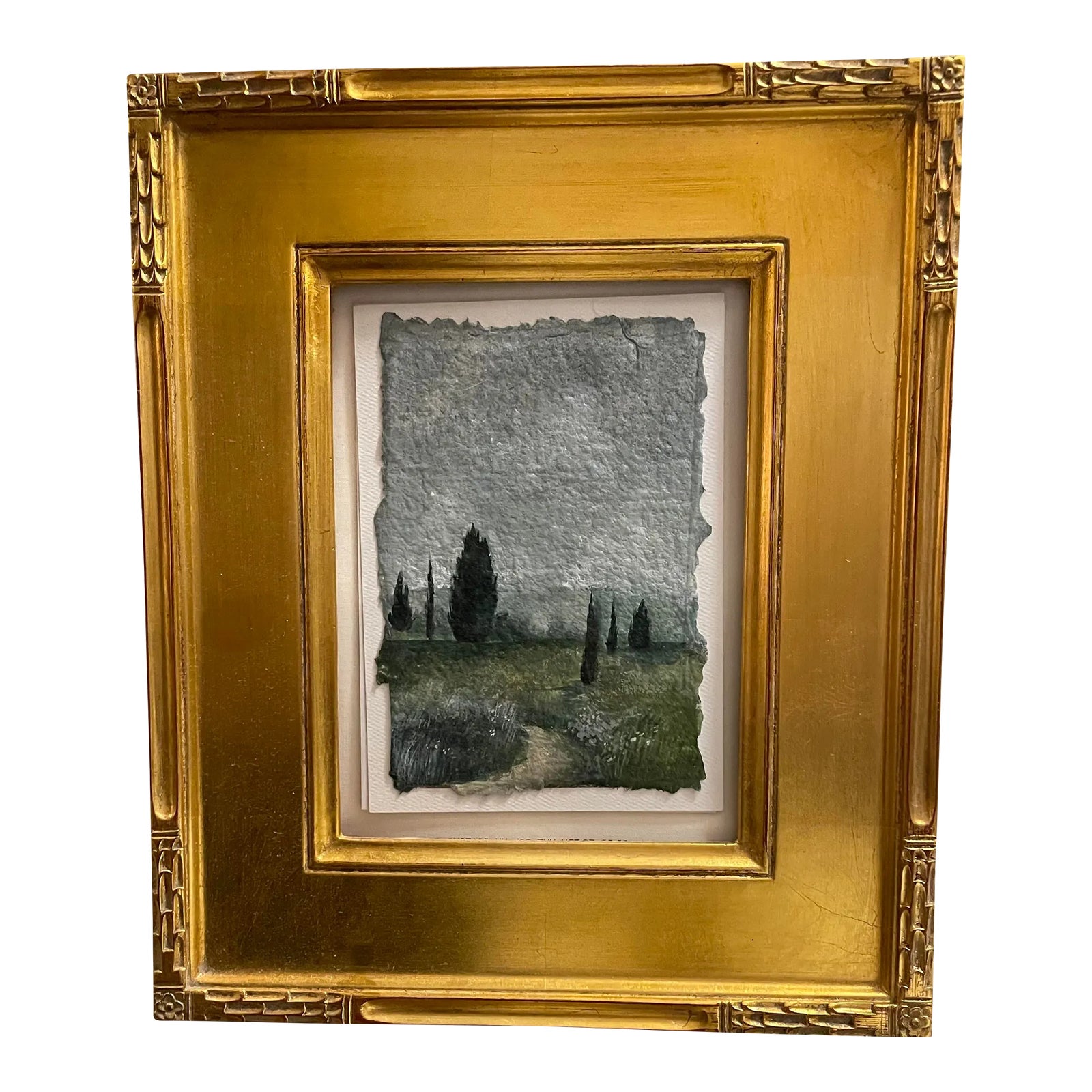 Hannah Winters Original Landscape Painting, Framed | Chairish