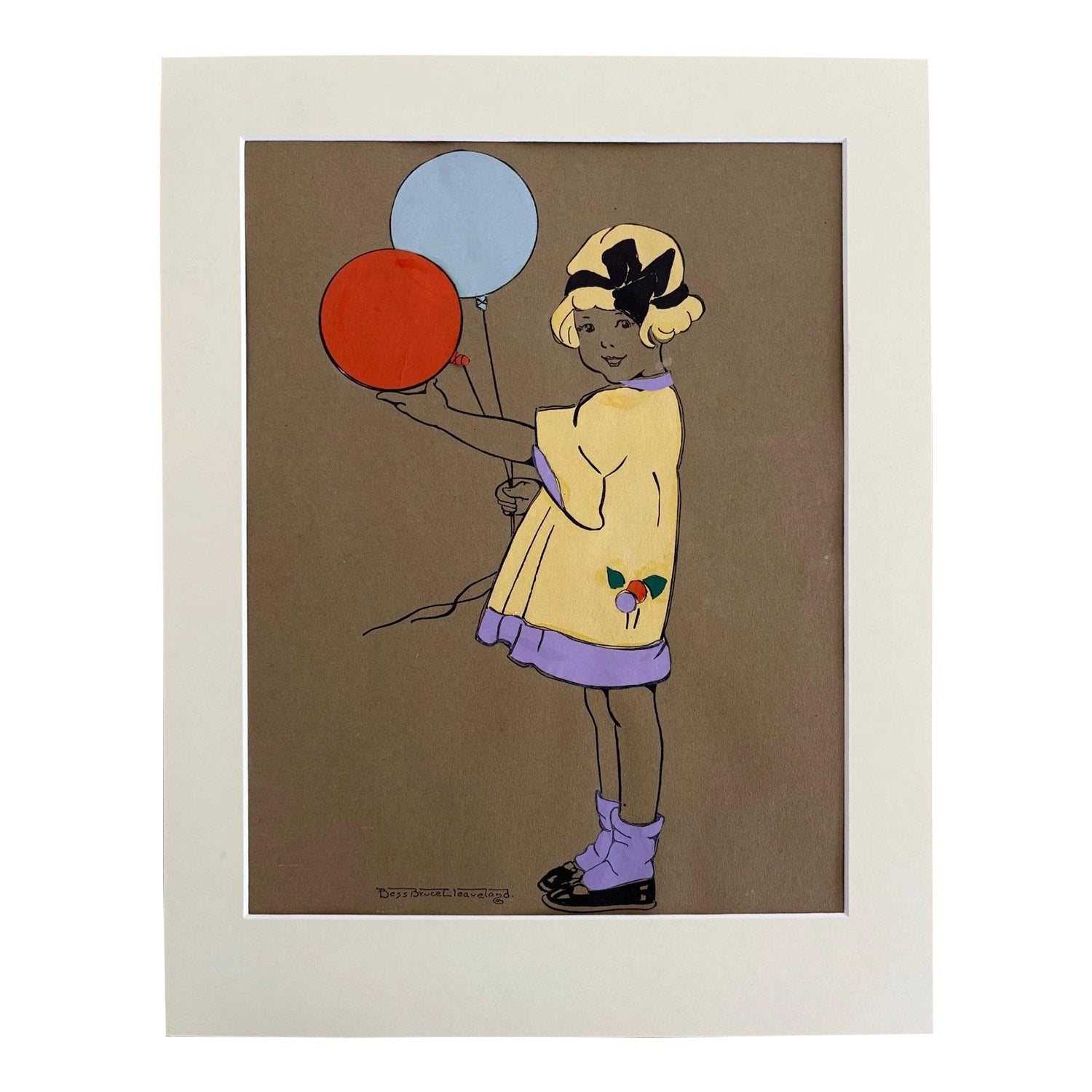 Antique Bess Bruce Cleaveland "Child Life" Poster w/Paper Collage in ...