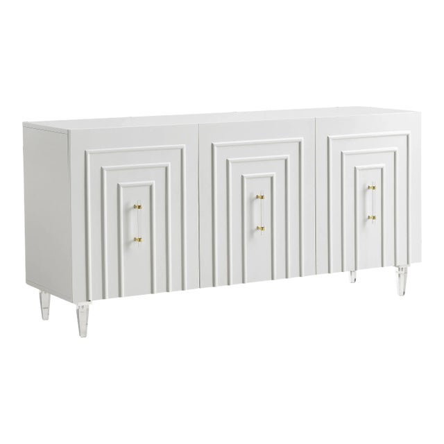 Famke White Lacquer Buffet | Chairish