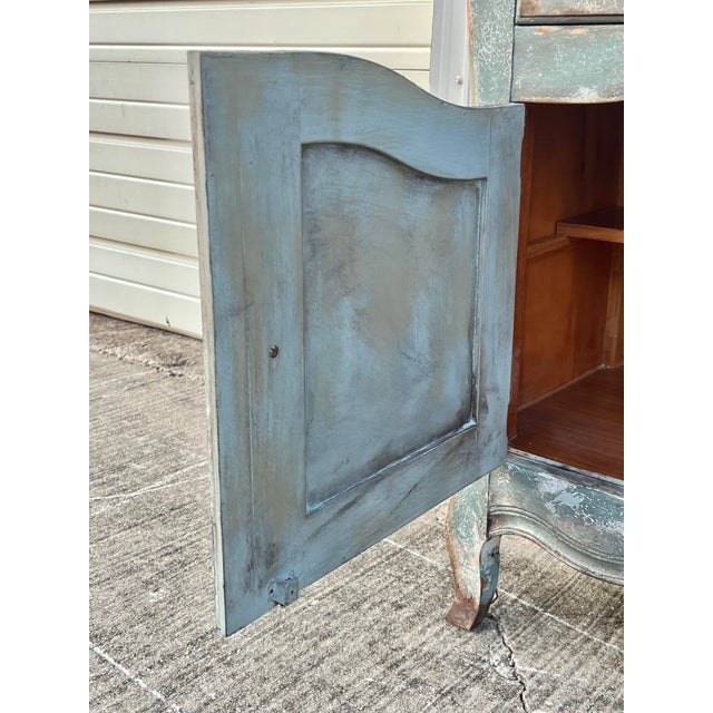 Vintage Drexel French Country Hand Painted Rustic Server | Chairish