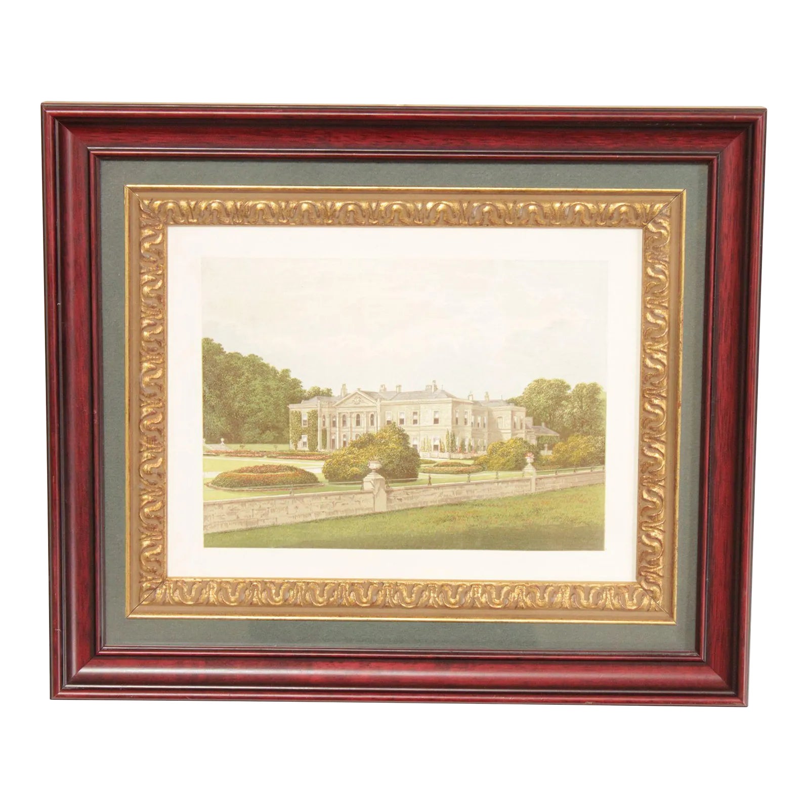English Estate 'Studley Royal House' Illustration Print, Custom Framed ...