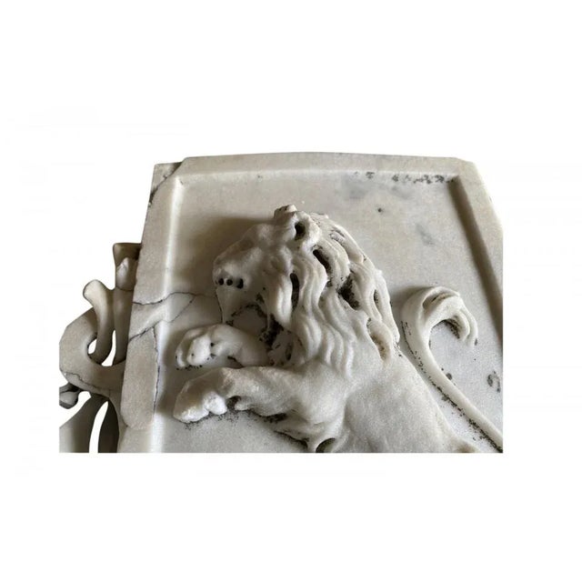 Marble Statue - Italian 18th Century Blason With Family Crest | Chairish