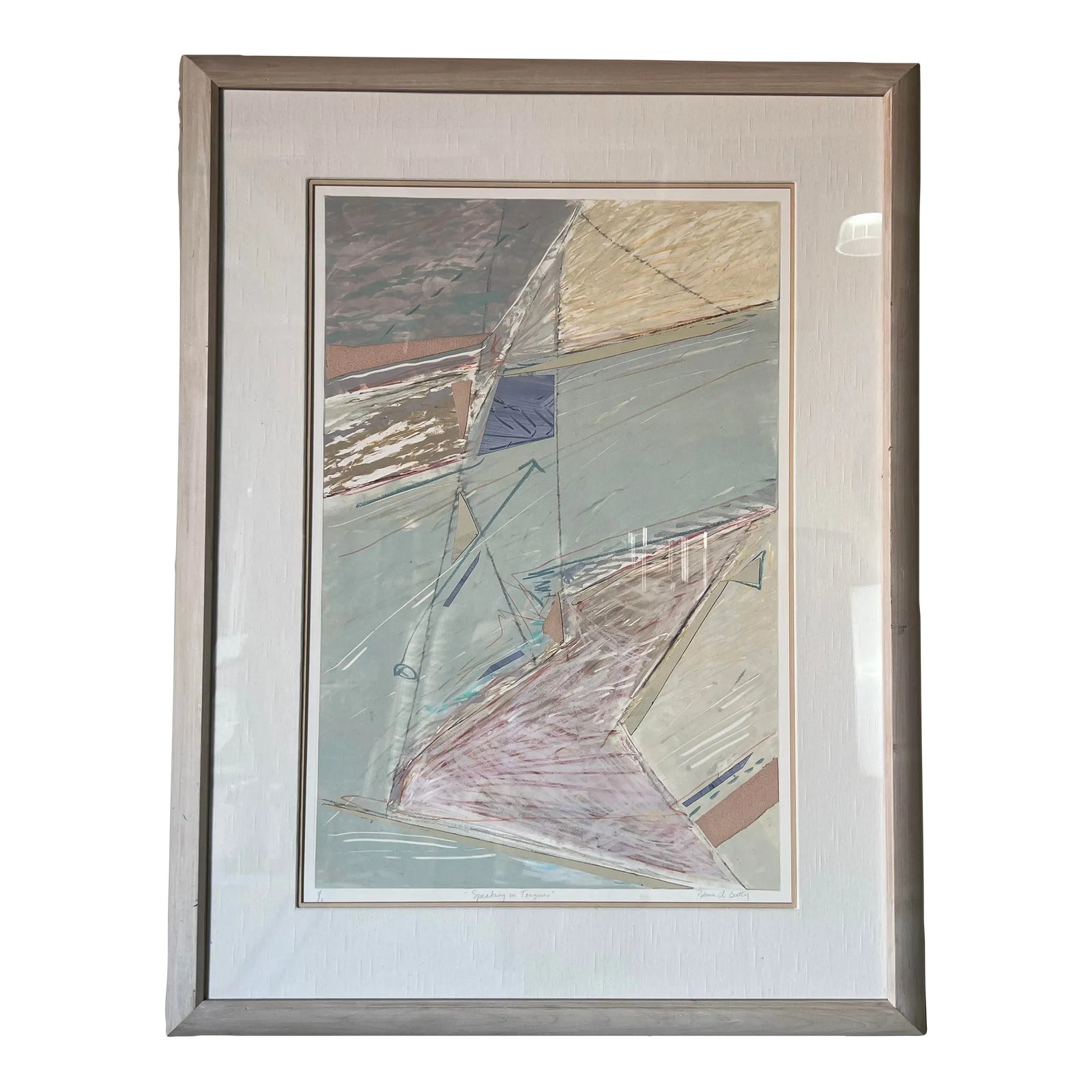 80's Patricia A. Beatty " Speaking Mi Tongues " Mixed Media Art-Work ...