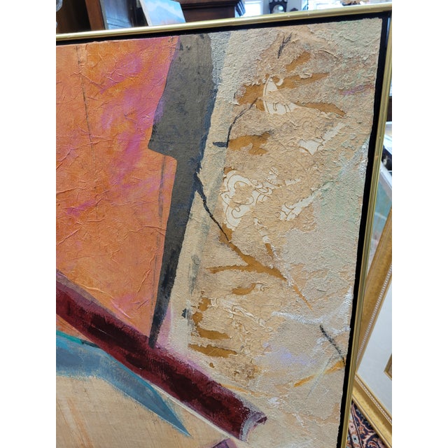 1970s Large Mid-Century Modern Original Painting by Nancy Friedlander ...