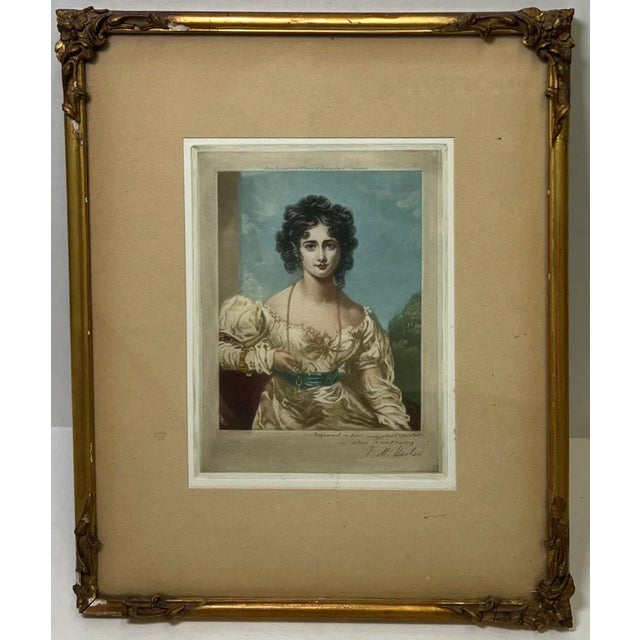 19th Century Antique Limited Edition Mezzotint of Lady Peel | Chairish