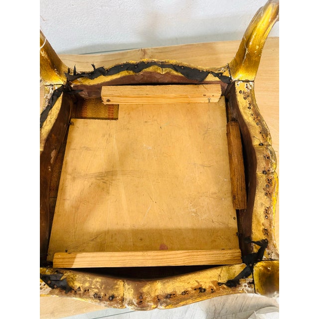 Antique French Gold Gilt Footstool | Chairish
