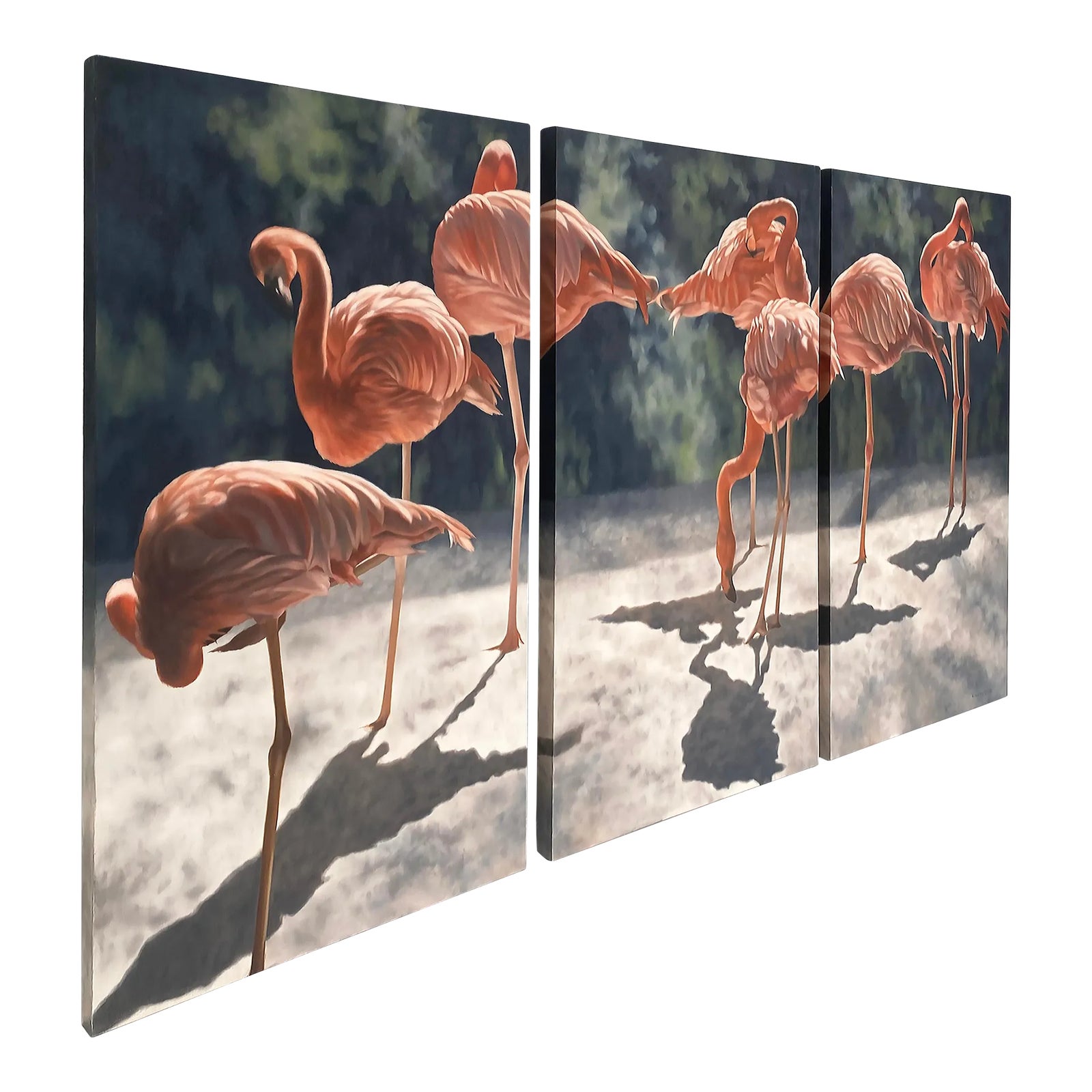 Winifred Godfrey Triptych Paintings Oil on Canvas-Set of 3 | Chairish