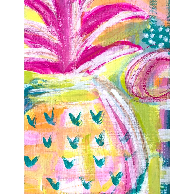 “Pineapple #7” Abstract Painting by Christina Longoria | Chairish