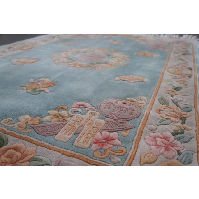 Vintage Chinese Wool Area Rug 4' X 6' | Chairish