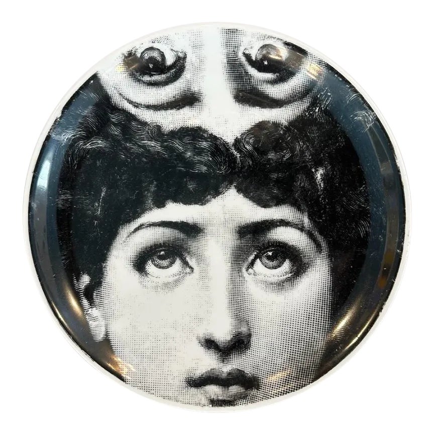Mid 20th Century Piero Fornasetti Decorative Plate Featuring the Head ...
