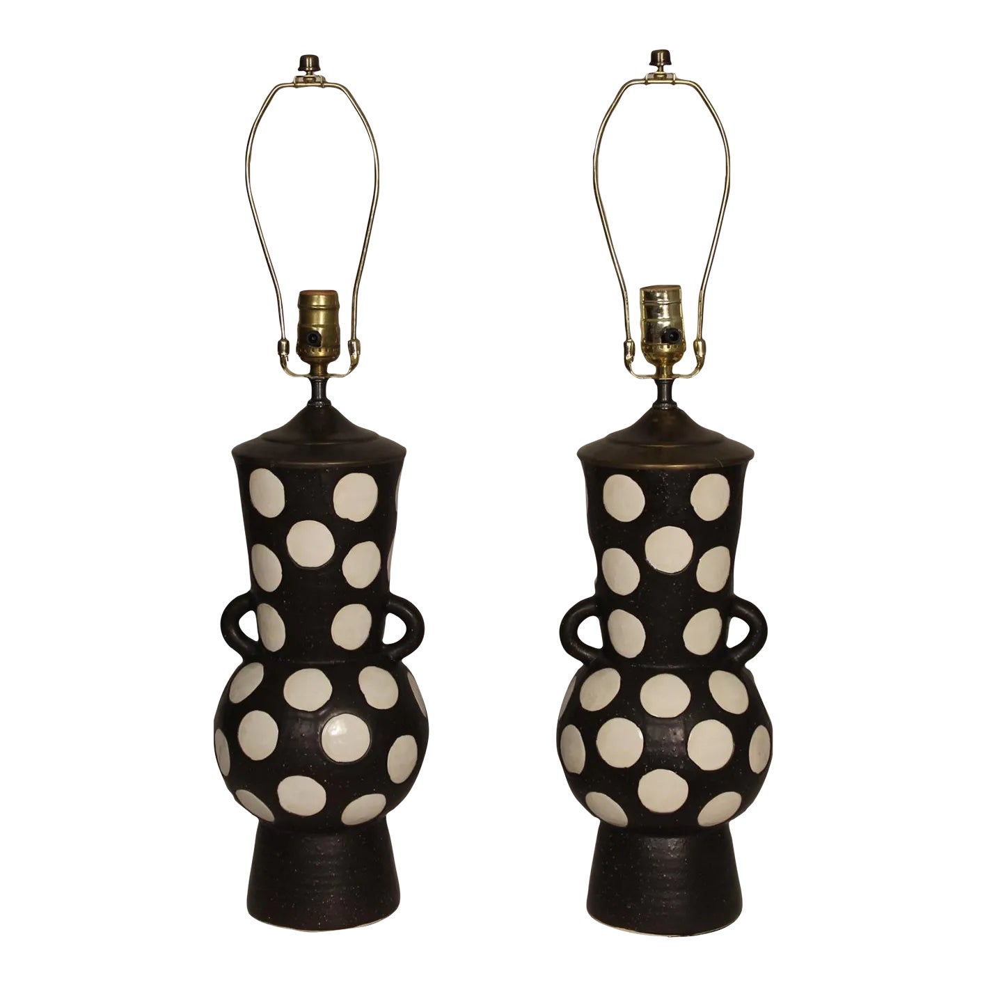 Early 20th Century Lotte and Gunner Bostlund Style Ceramic Lamps - a ...