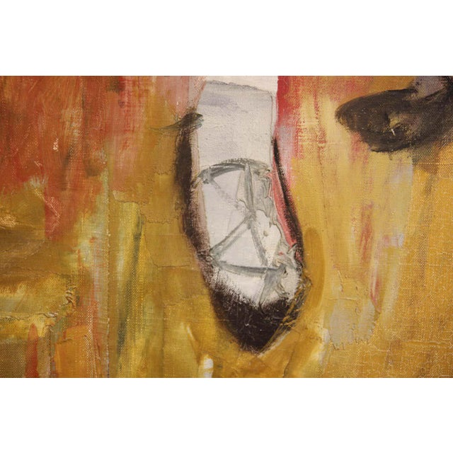 1960 "Two Figures Unmasked" Abstract Impressionist Figurative Oil ...