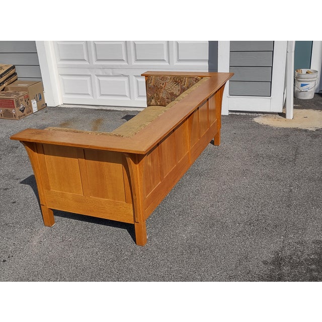 1990s Stickley Mission Oak Pegged Prairie Sofa | Chairish