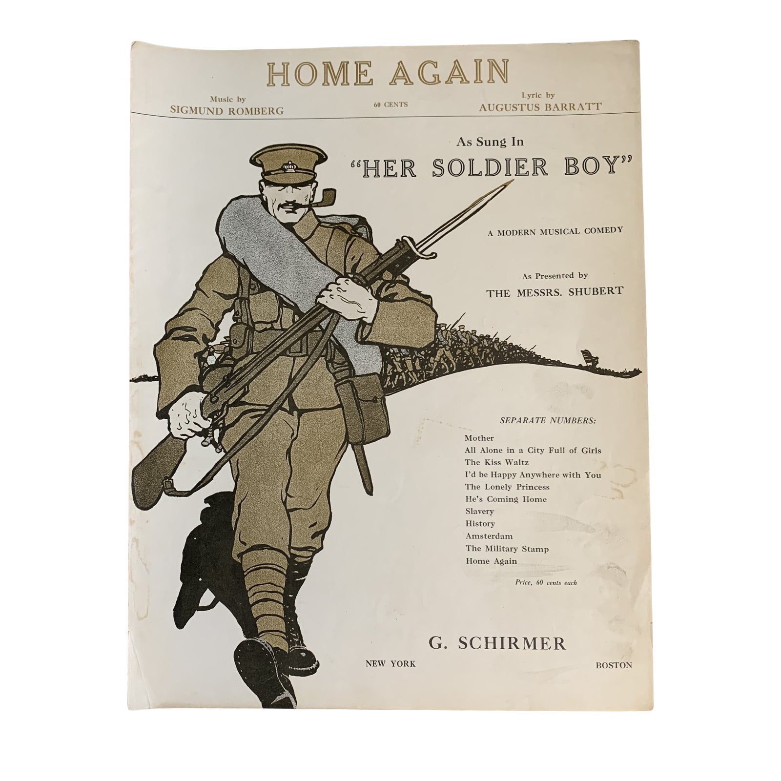 1910s World War 1 Solider Boy Sheet Music | Chairish