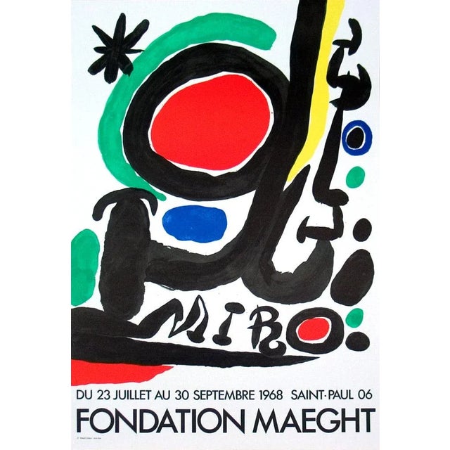 1968 Joan Miro 'Foundation Maeght' Lithograph Poster | Chairish