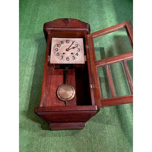 Early 1900s German Box Regulator Wall Clock by Konkurrenz (Carl Warner ...