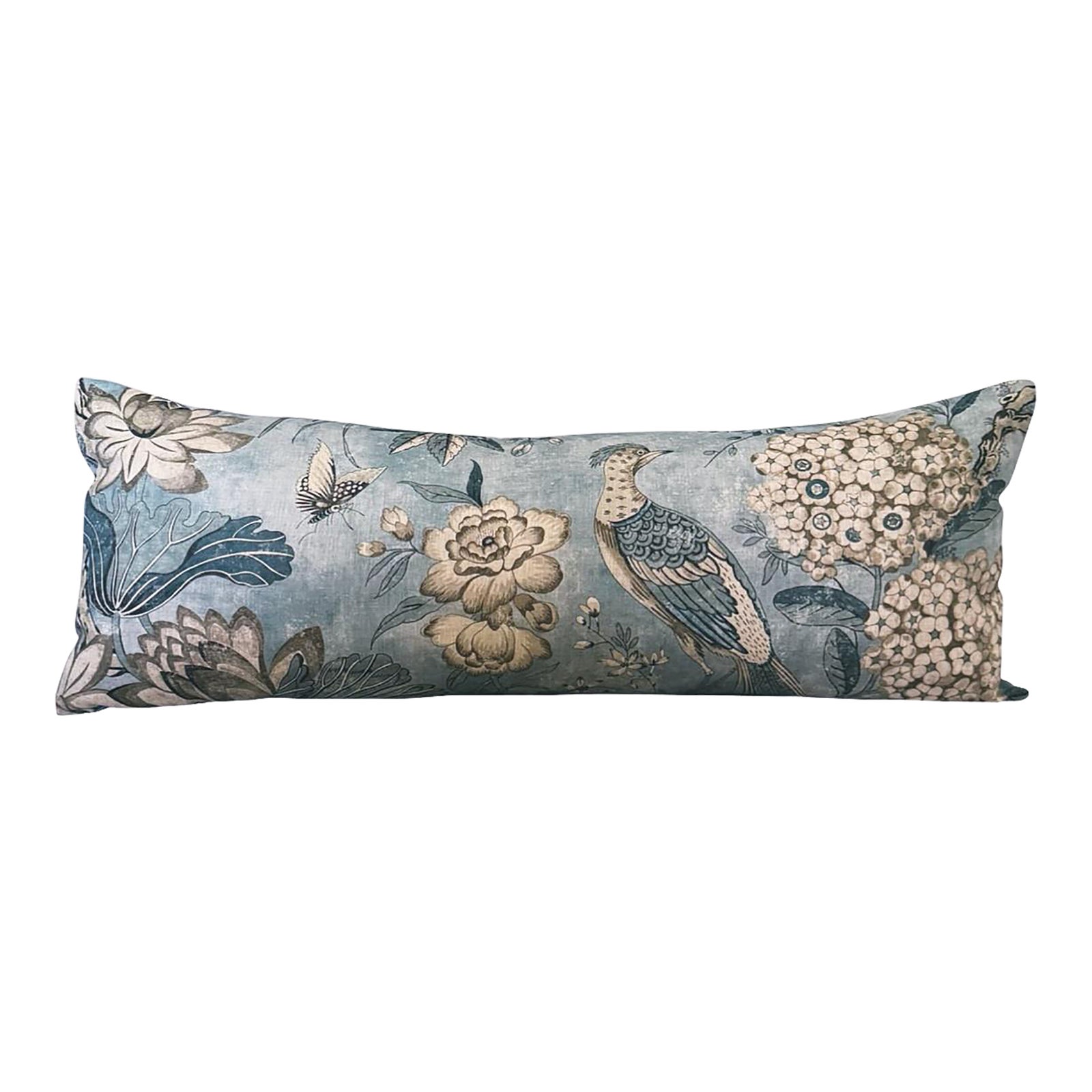 Anna French Villeneuve Aqua 36" Lumbar Pillow | Chairish