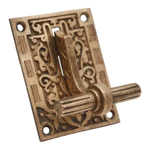 Antique Aesthetic Polished Bronze Mechanical Doorbell Lever | Chairish