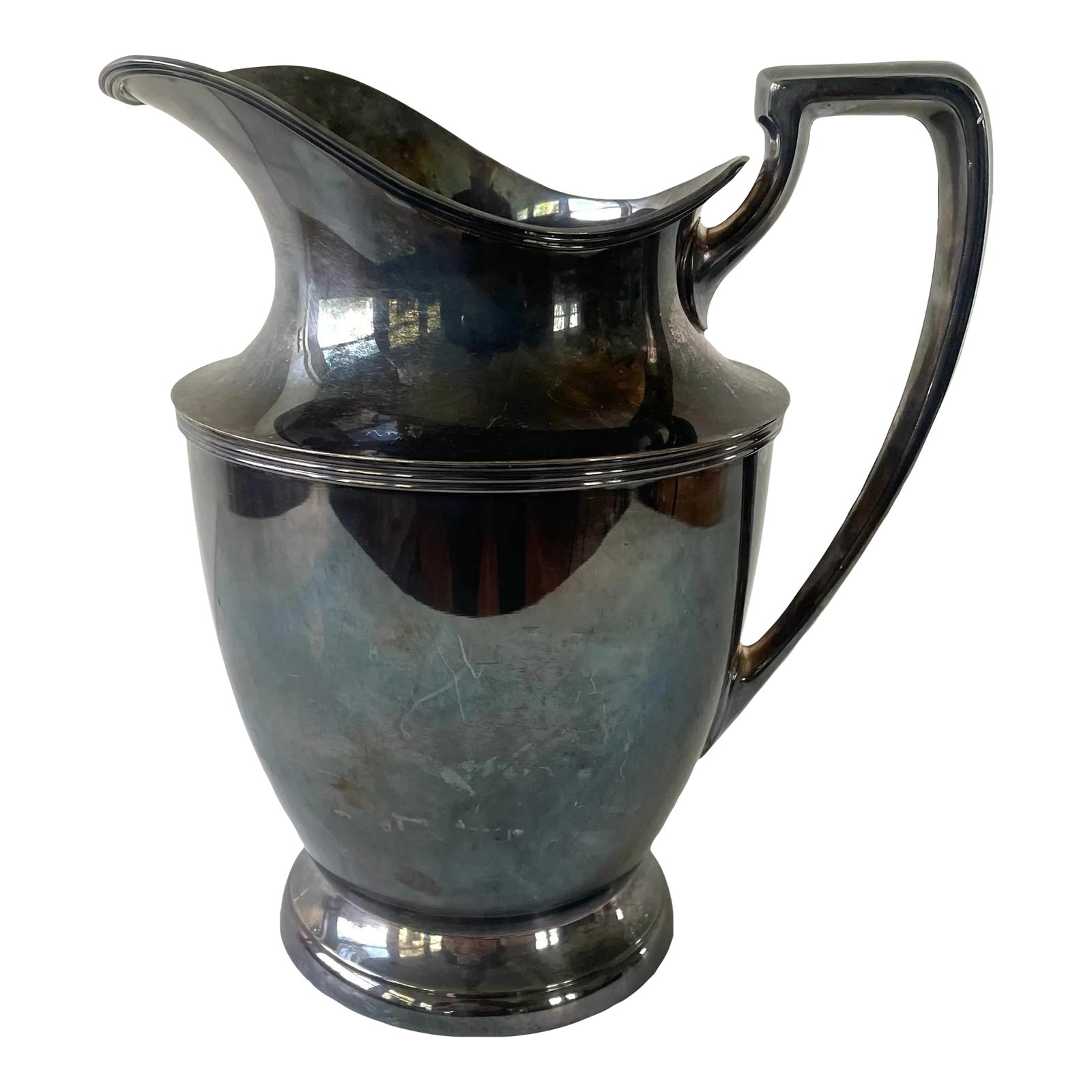 Vintage Deerfield Silver Plate Pitcher | Chairish