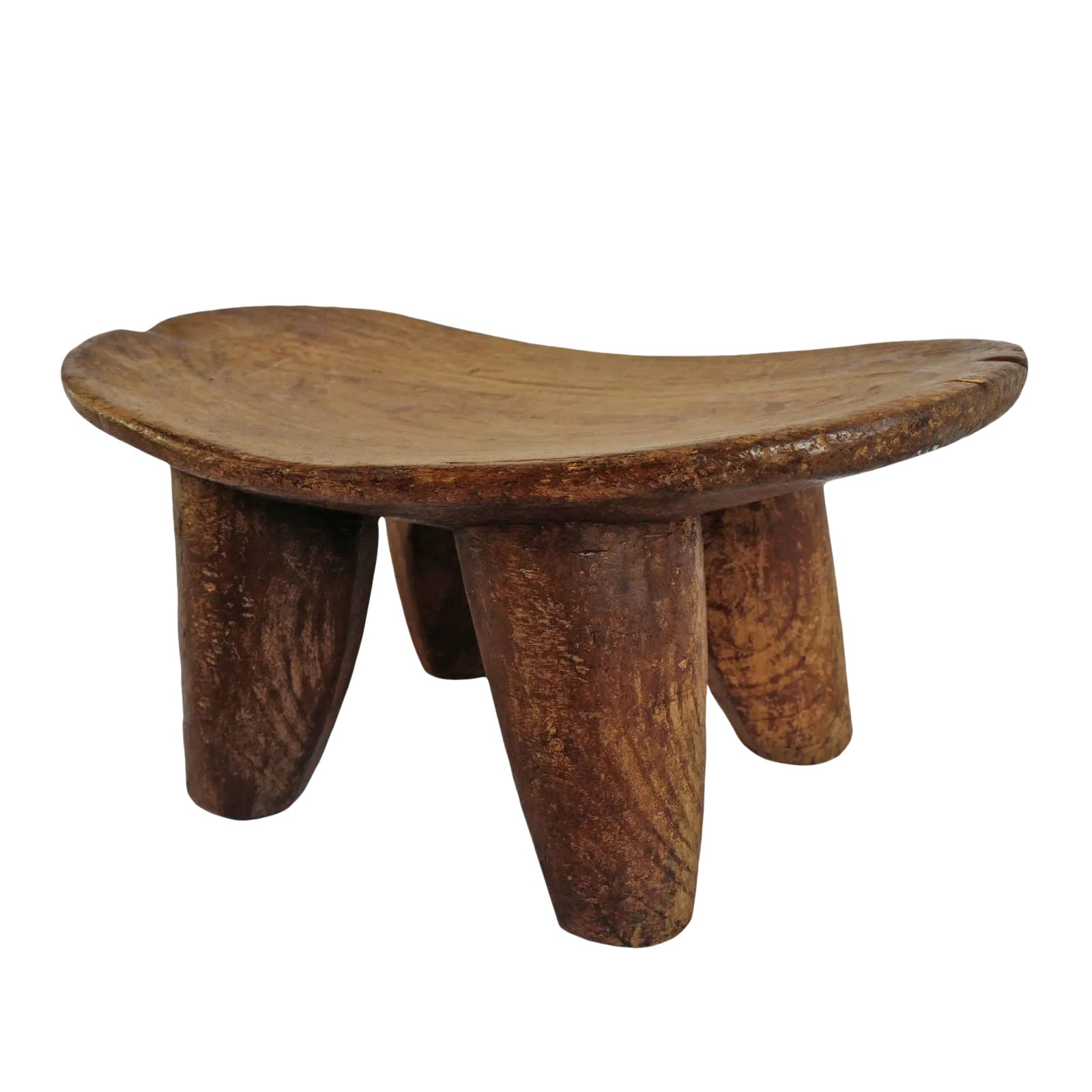 Mid 20th Century Lobi Wood Stool | Chairish