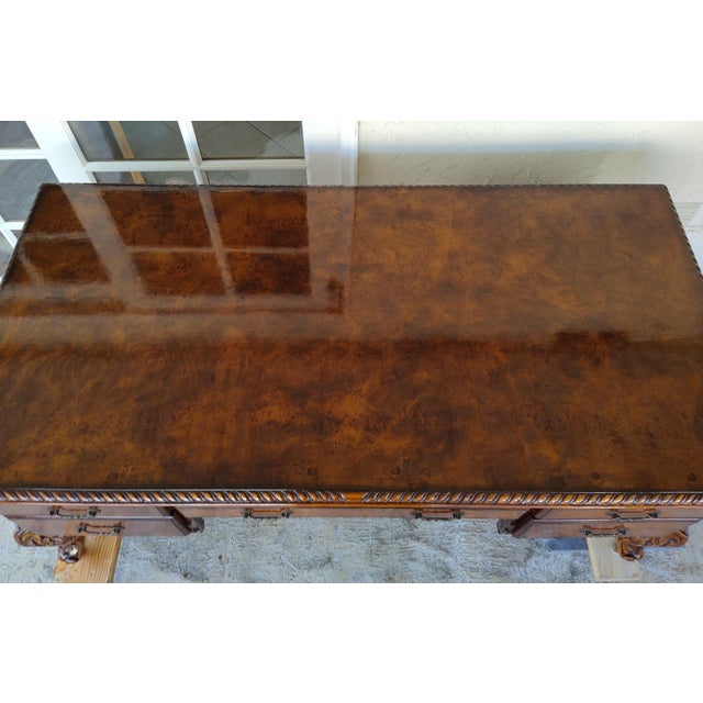 Queen Anne Style Ornate Writing Desk | Chairish