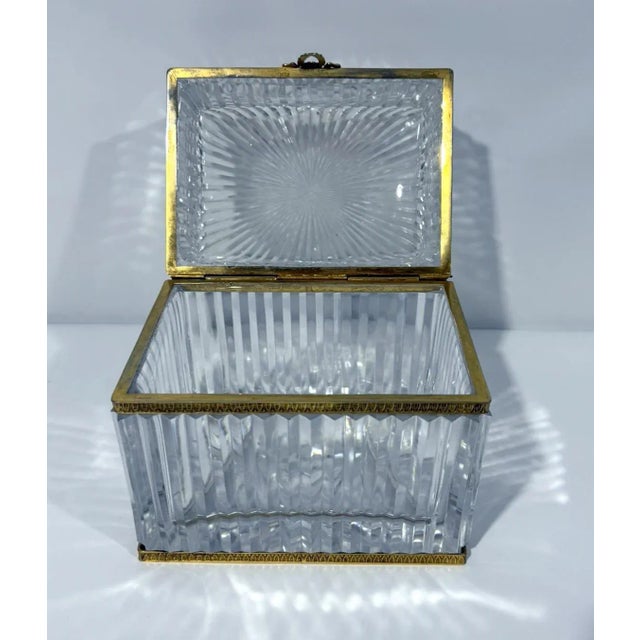 19th Century Baccarat Style Crystal Casket | Chairish