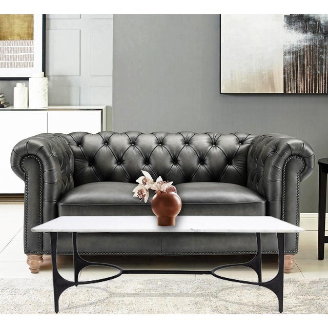 Contemporary Adam Organic Casted Coffee Table | Chairish