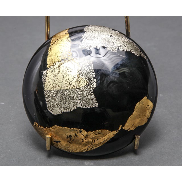 Randy Strong Abstract Modern Art Glass Paperweight | Chairish