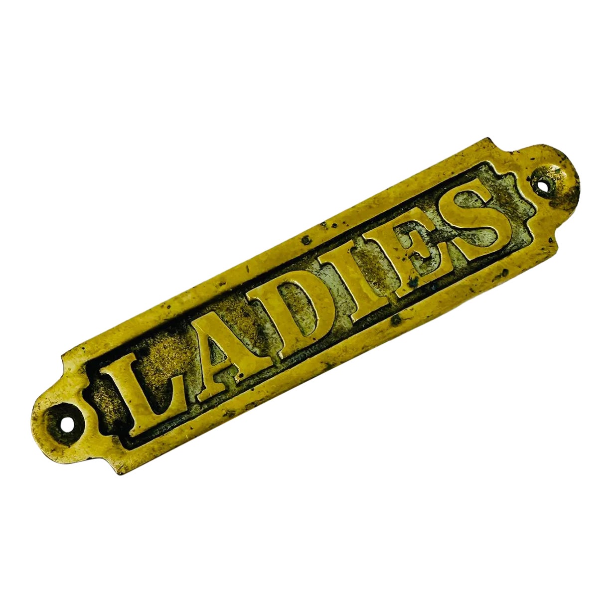 Vintage Brass Ladies Sign | Chairish