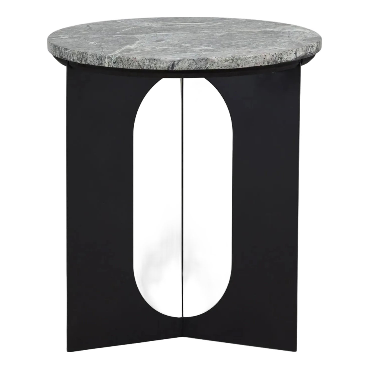 Taurus Marble & Iron Side Table | Chairish