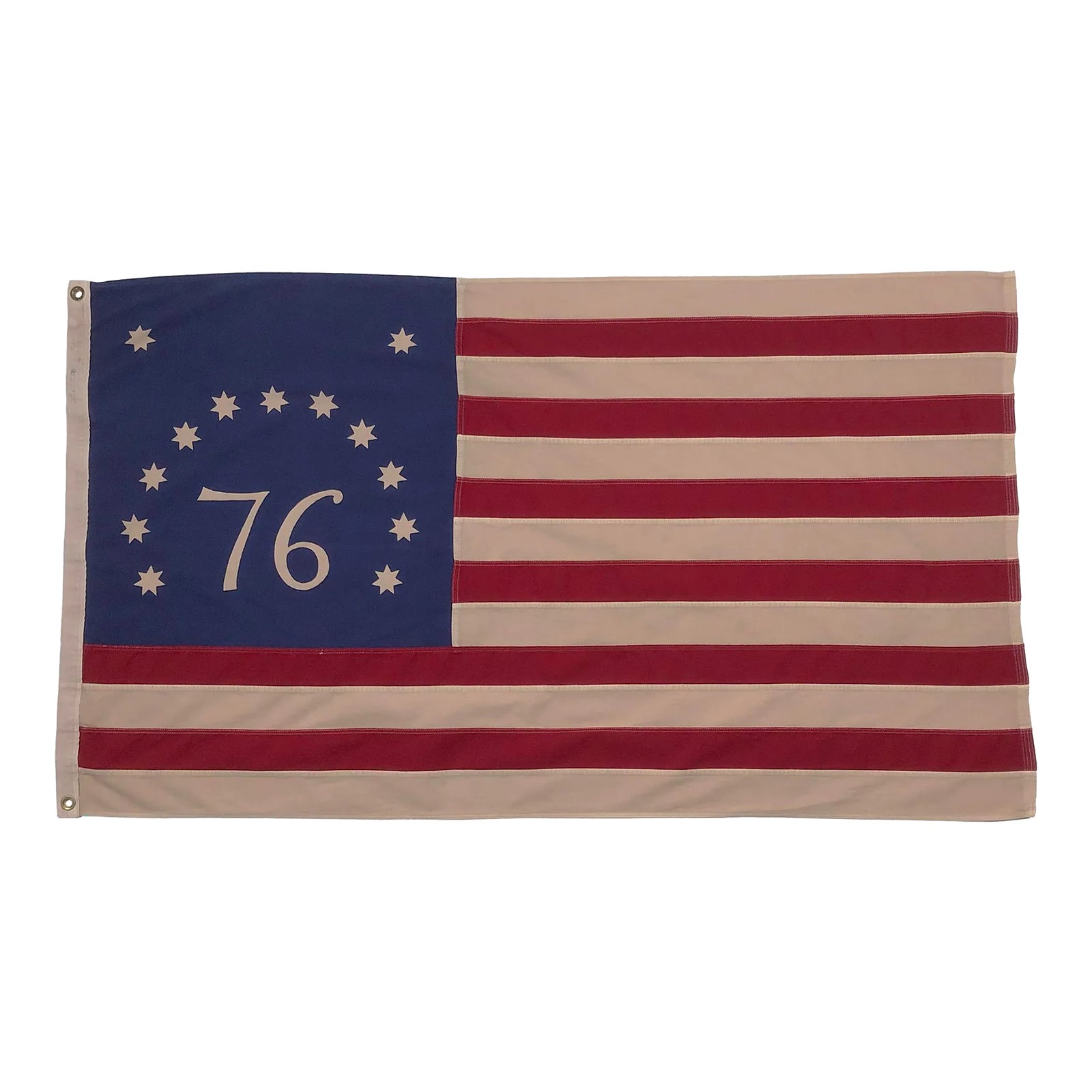 Vintage Cotton Bennington 76 American Flag | Chairish