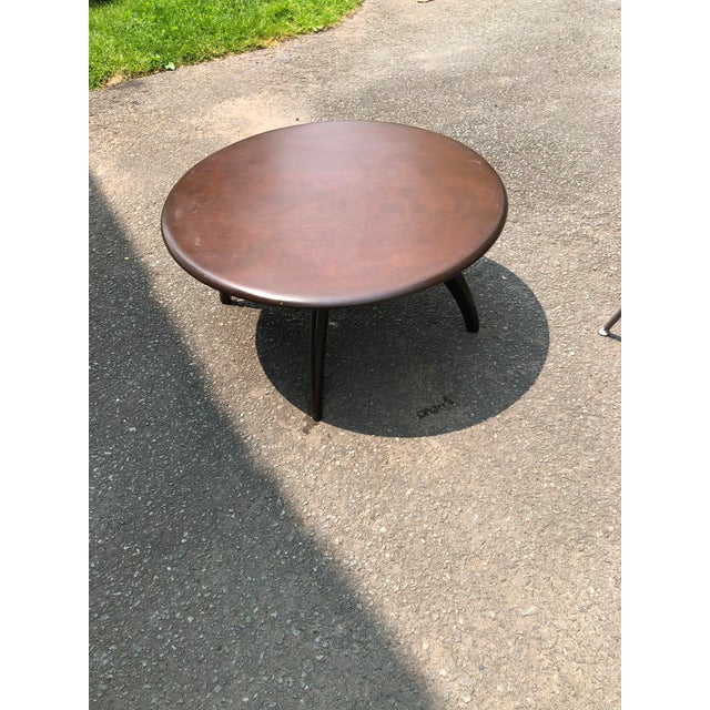 Heywood Wakefield Swivel Round Coffee Table | Chairish