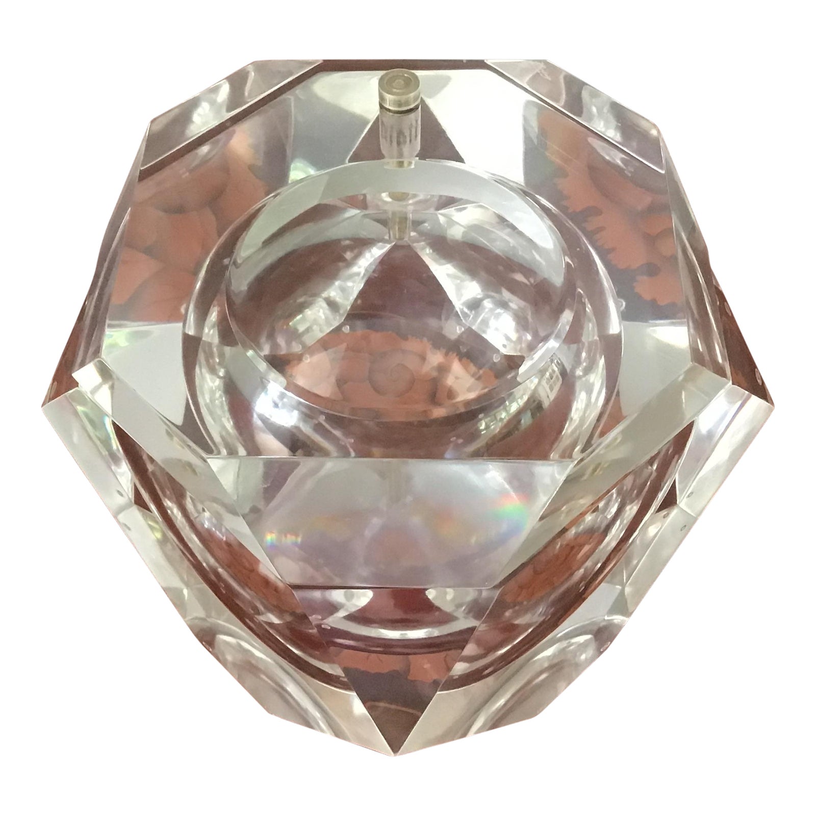 Vintage Alessandro Albrizi Lucite Octagonal Ice Bucket | Chairish