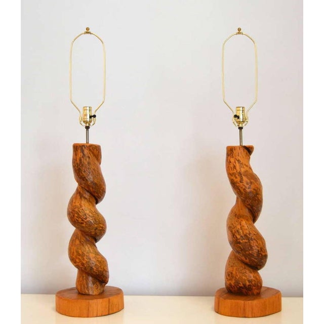 Organic Form Table Lamps - a Pair | Chairish