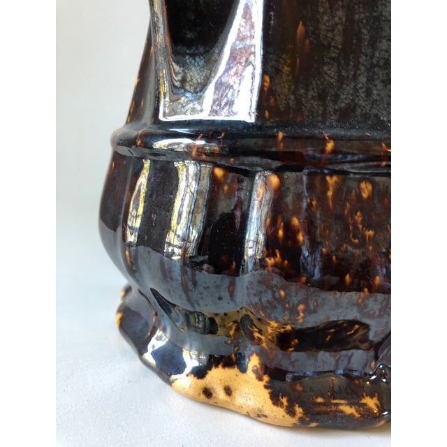 Antique Rockingham Glazed Earthenware Pitcher Yellow-Ware | Chairish