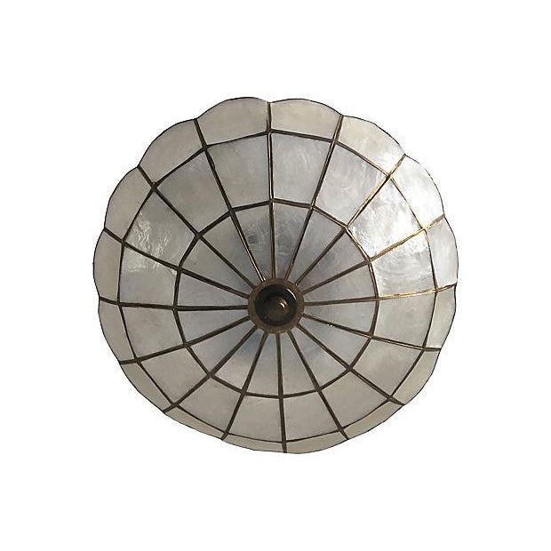 Capiz Shell Ceiling Light | Chairish