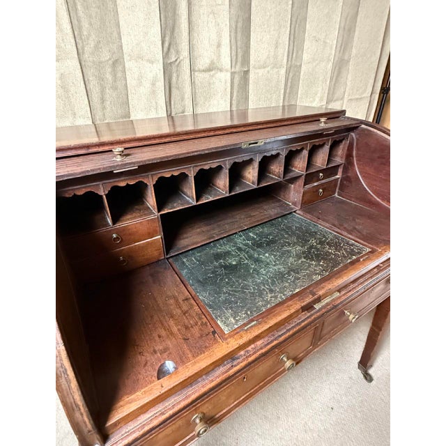 18th Century George III Mahogany Cylinder Writing Desk | Chairish