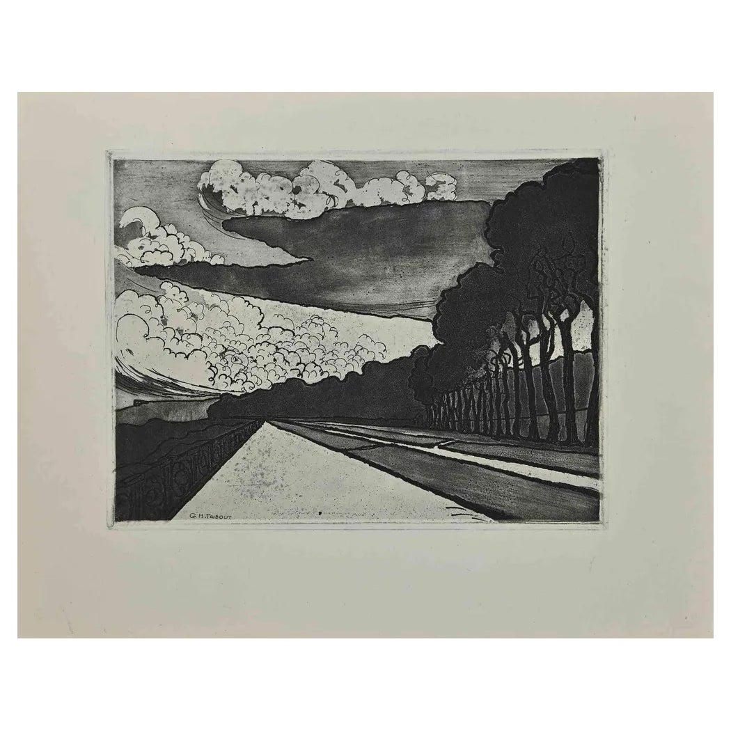 Georges-Henri Tribout, Landscape, Original Etching, Early 20th-Century ...