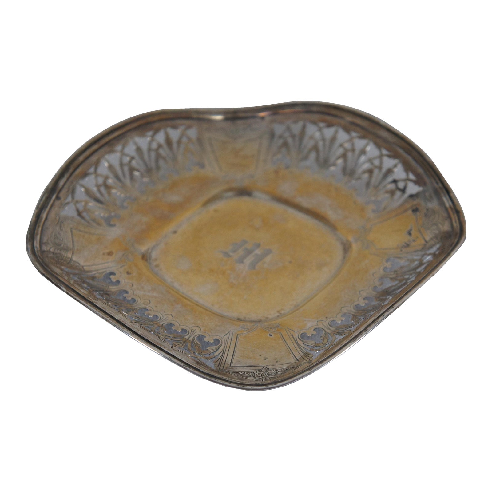 Antique James E Blake Sterling Silver Reticulated Filigree Tray Dish ...