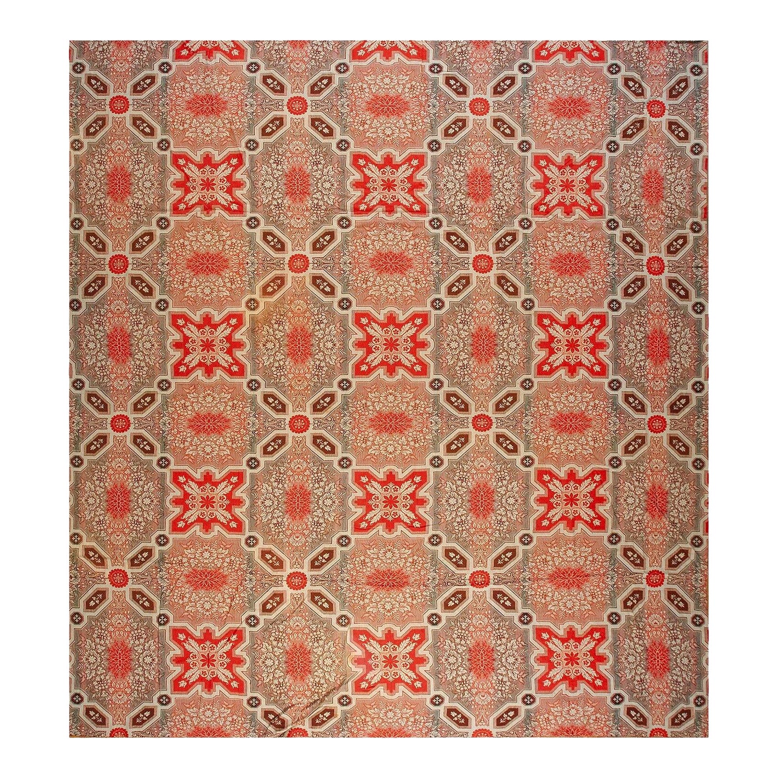 Mid 19th Century American Ingrain Carpet ( 12' 6" x 13' 4" - 381 x 406 ...