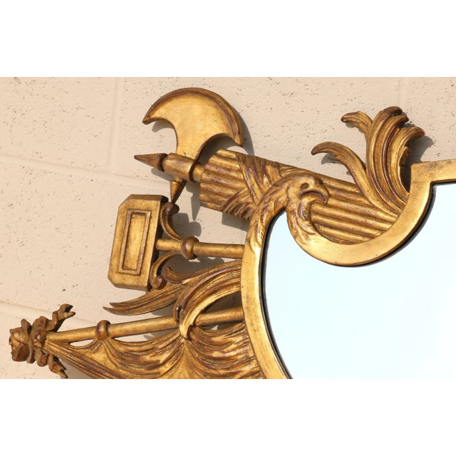 20th Century French Giltwood Trophy Mirror | Chairish