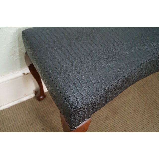 Mahogany Chippendale Style Claw Foot Bowtie Bench | Chairish