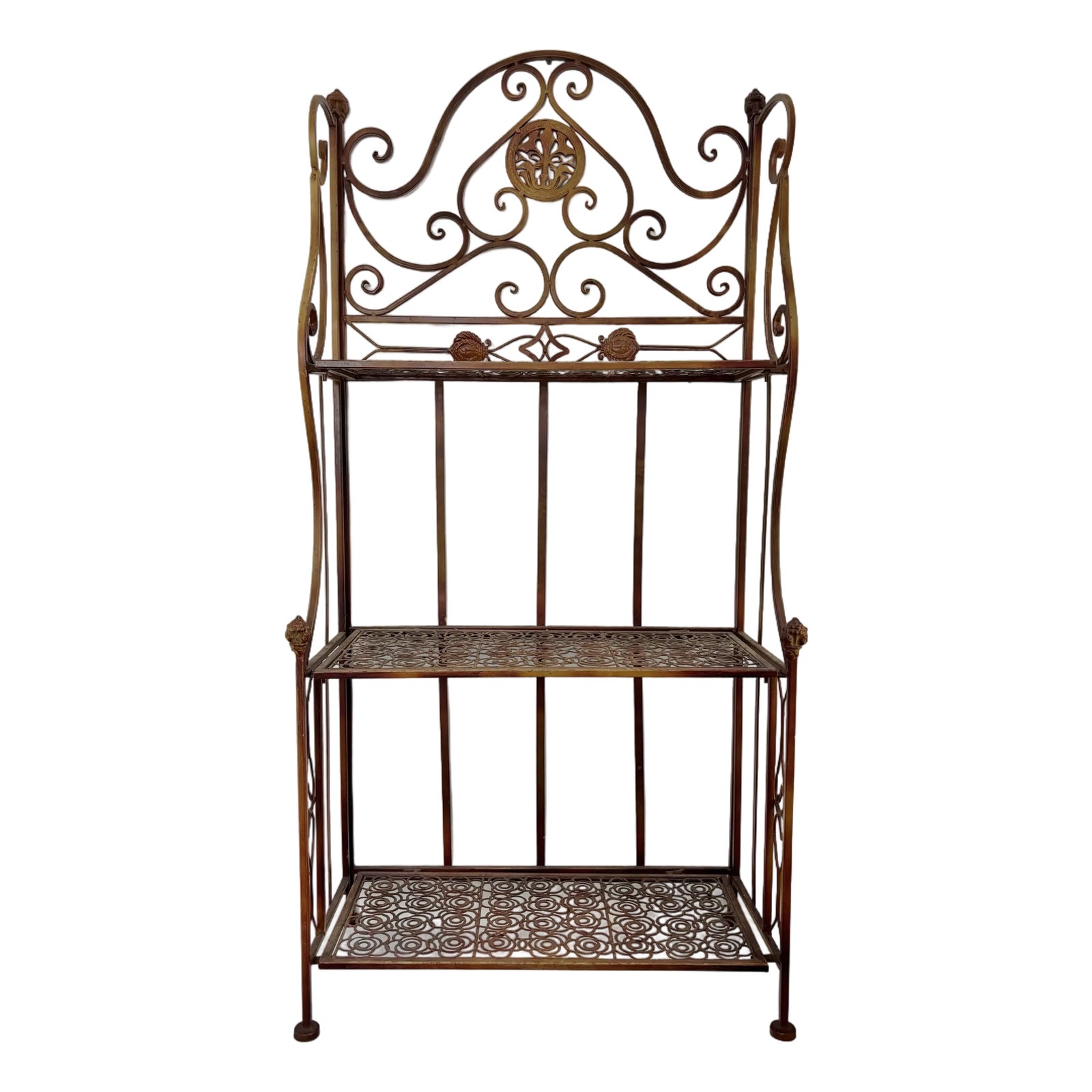 Vintage French Country Folding Baker's Rack | Chairish