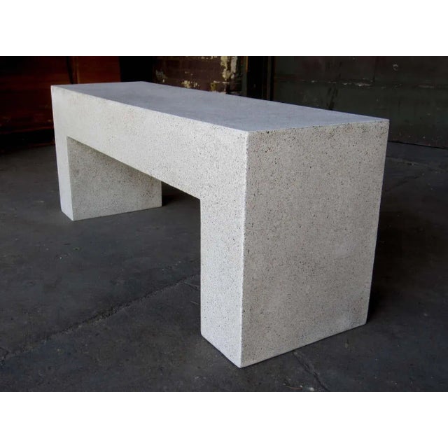 Cast Resin 'Aspen' Bench, Natural Stone Finish by Zachary A. Design ...