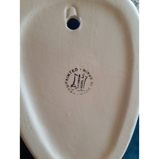 1970 Ceramicas Anoru Made in Spain Lemons Dual Handle Wall Planter ...