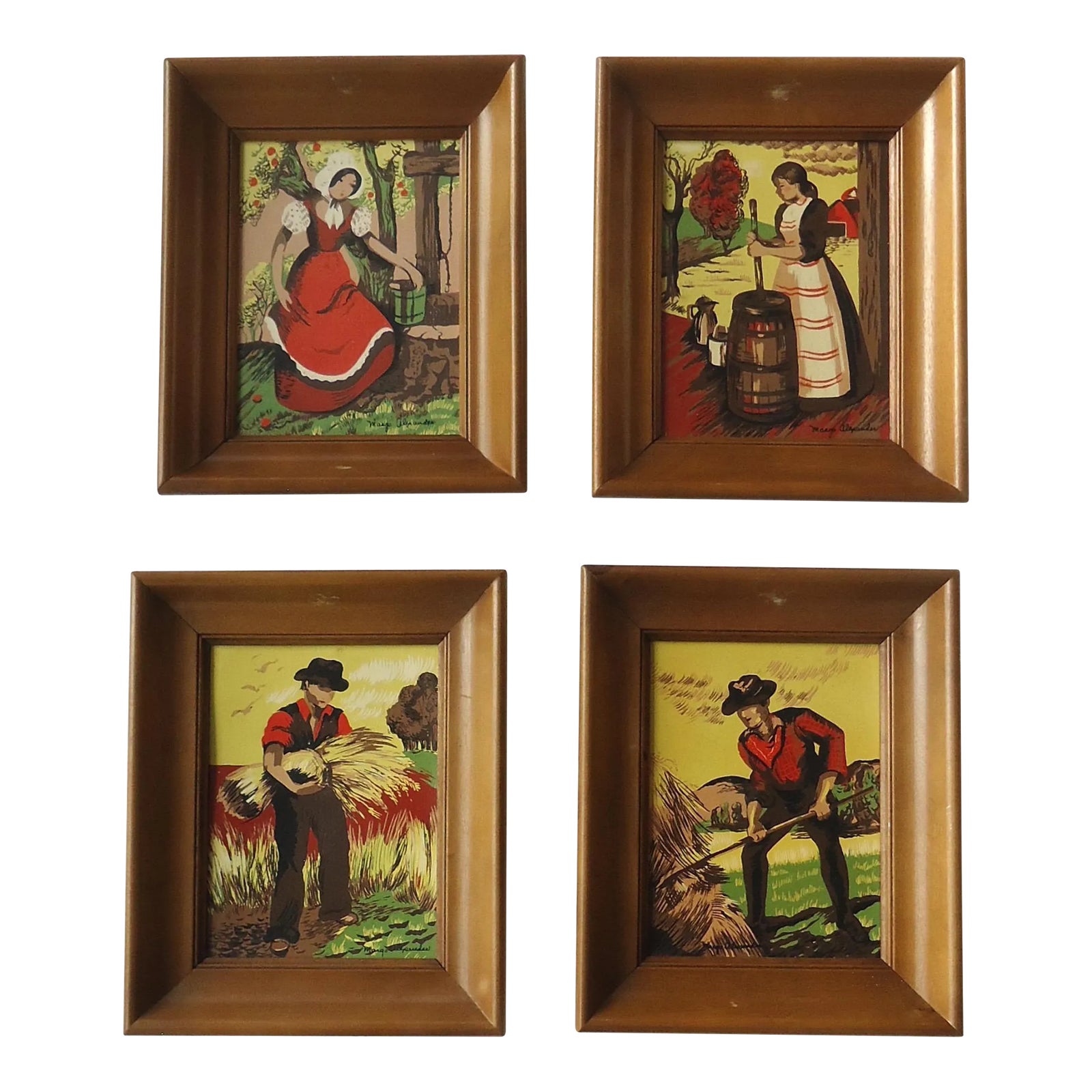 Mid Century "Sophisticated Provincials" Prints by Margo Alexander - Set ...