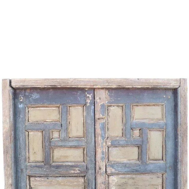 Spanish Baroque Style Painted Pine Paneled Window Shutters and Frame ...