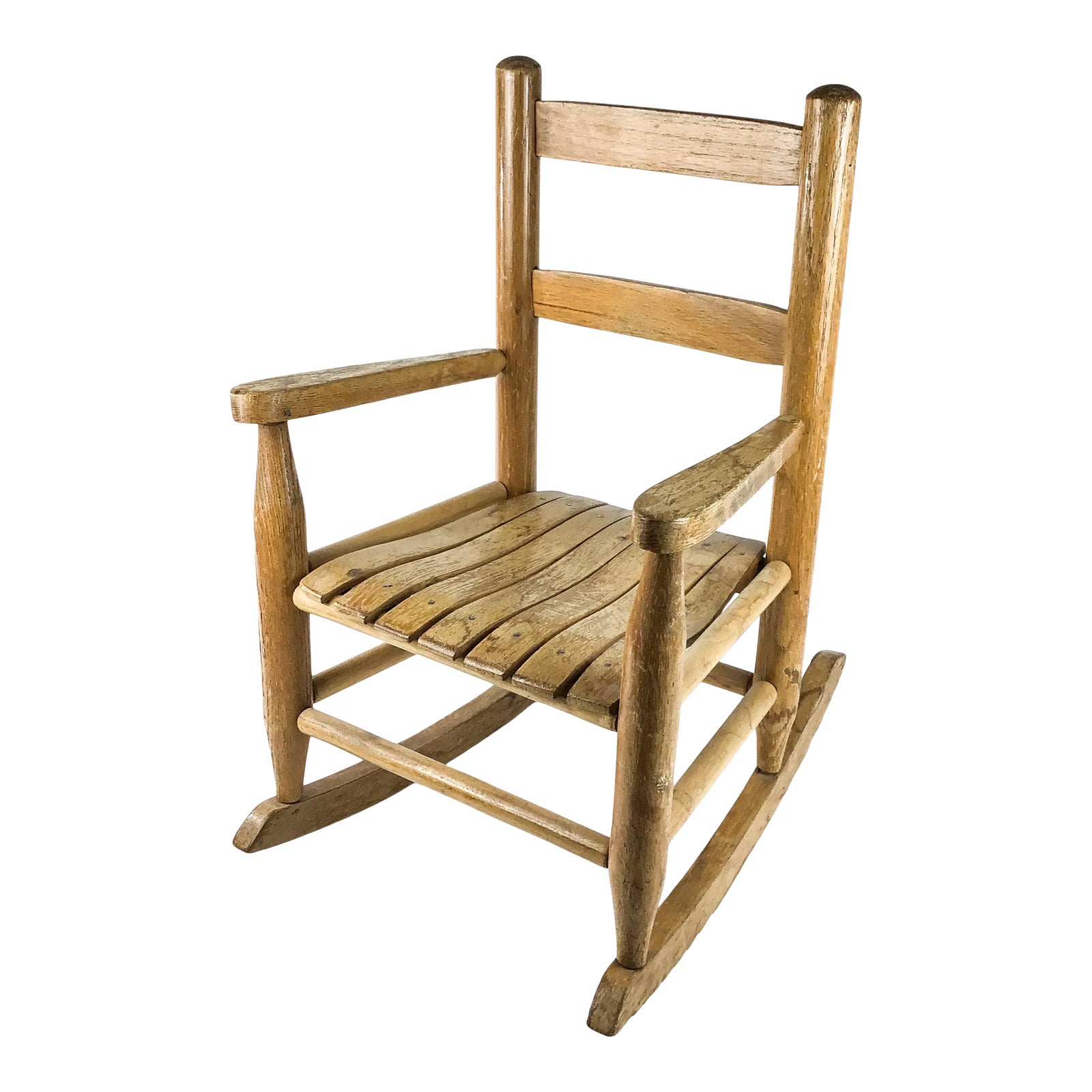 Vintage Child Size Wood Rocker | Chairish